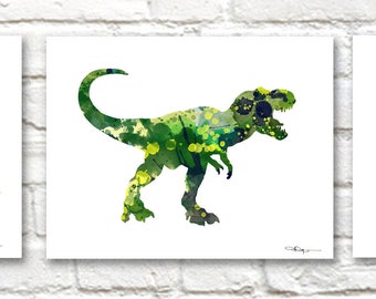 T rex painting | Etsy