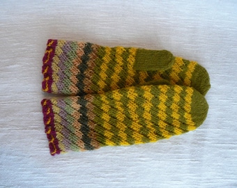 Double knit mittens | Etsy