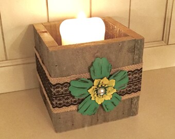 Wooden candle box | Etsy