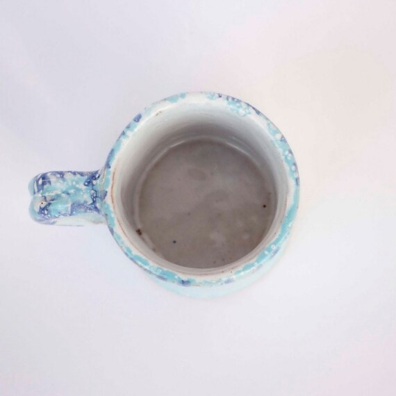 Handmade glazed ceramic mug mug for tea blue mug Stoneware