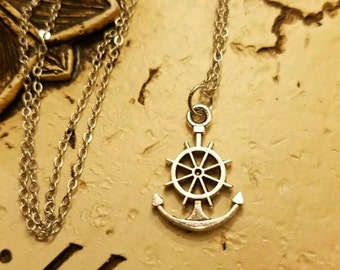 Ship wheel charm | Etsy