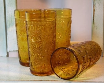 Amber glassware | Etsy