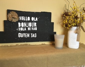 Bonjour sign | Etsy