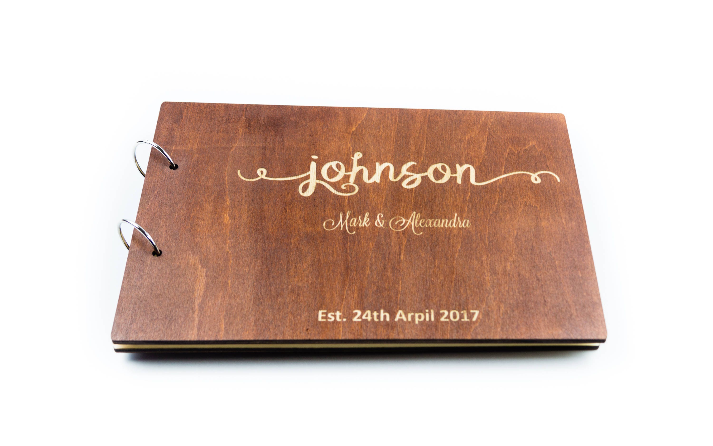 Rustic Wedding Guest Book Custom Guest Book Wooden Guest
