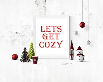 Unique get cozy sign related items | Etsy