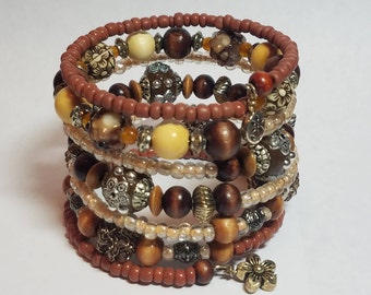Earth tone bracelet | Etsy
