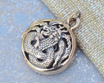 Dragon locket | Etsy