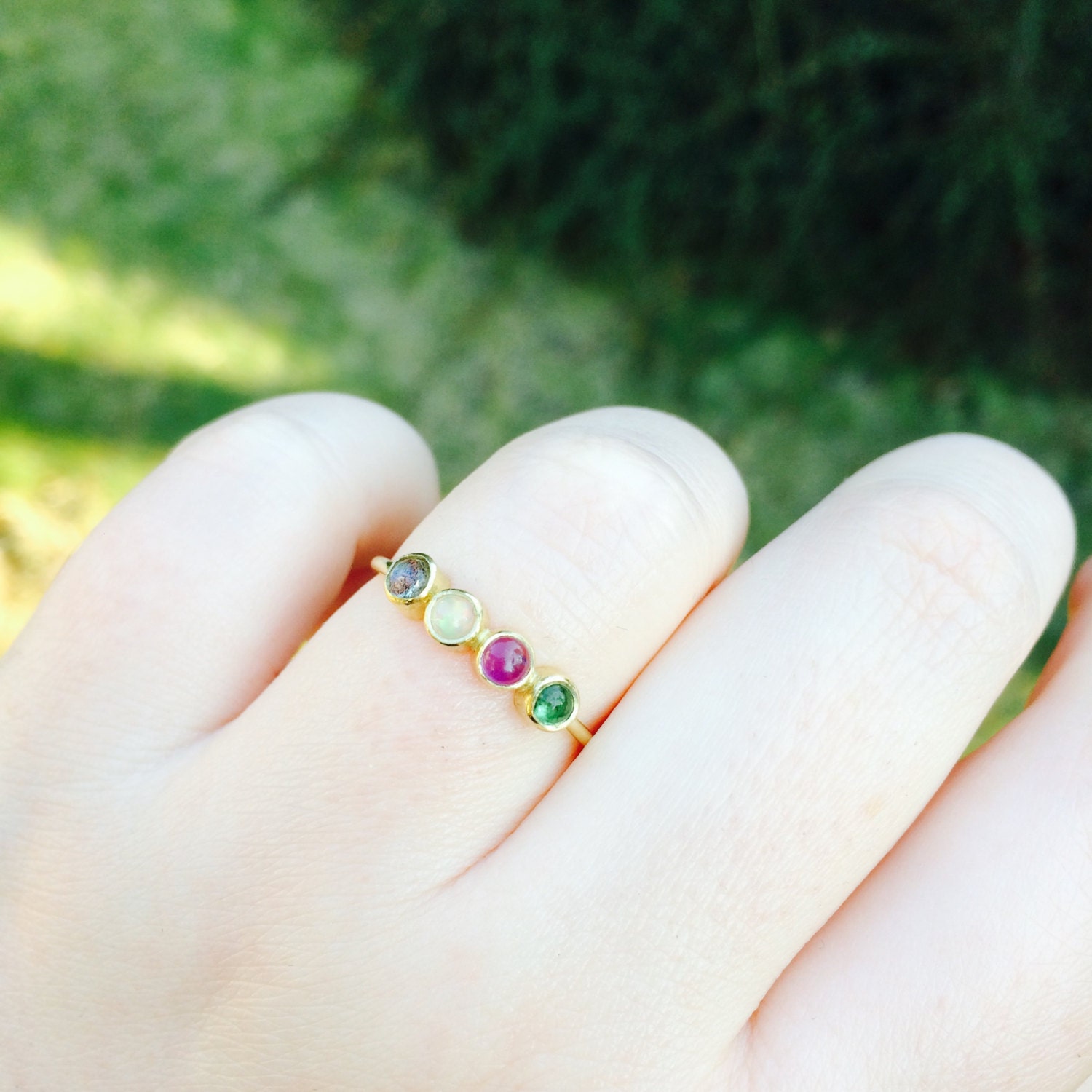 LOVE acrostic handmade engagement ring unique artisan