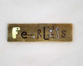 Fearless sign | Etsy
