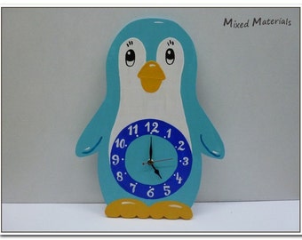 Penguin clock | Etsy