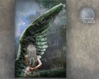 Surreal angel art | Etsy