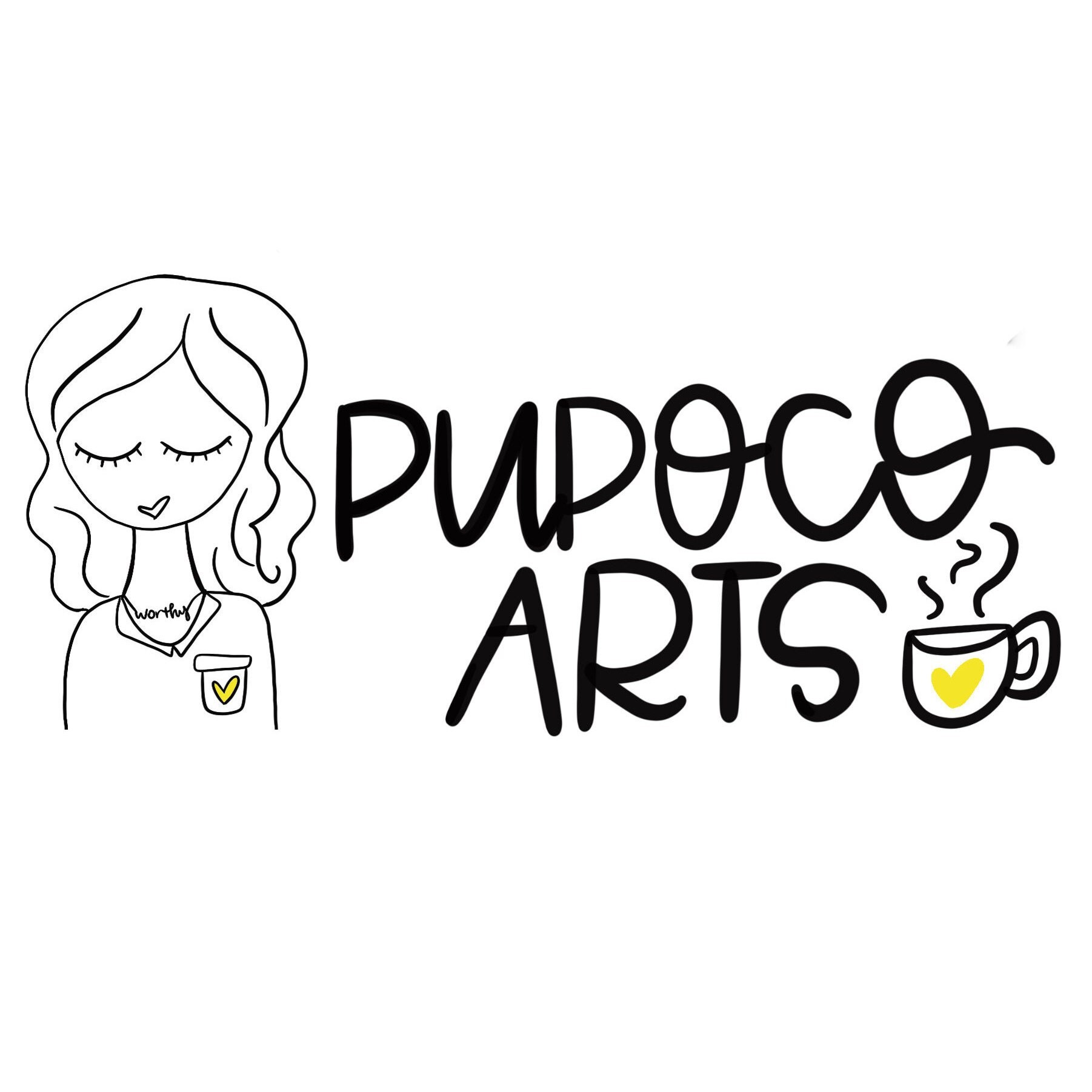 Hand Painted Mugs by PupocoARTS on Etsy