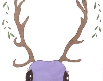 Jackalope print | Etsy