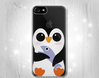 Penguin phone case | Etsy