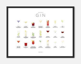 Gin print | Etsy