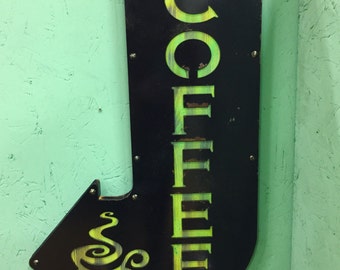 Unique metal coffee sign related items | Etsy