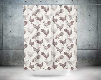 Farm shower curtain | Etsy