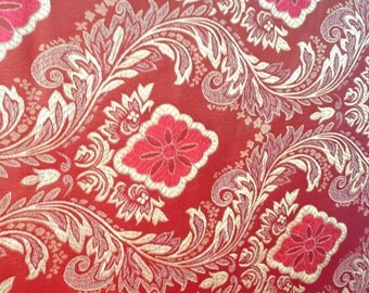 Red gold curtains | Etsy