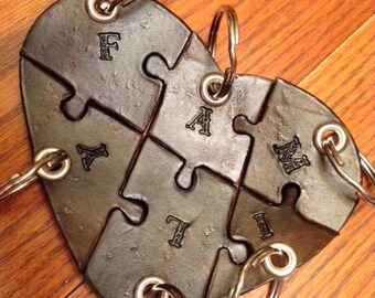 Puzzle keychain | Etsy