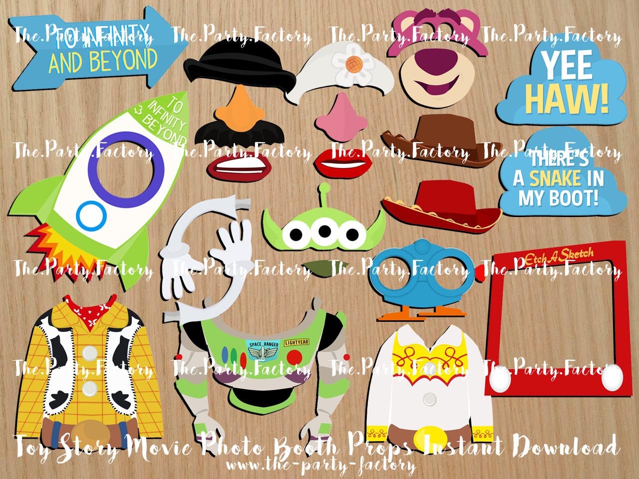 Toy Story Photo Booth Props Instant Download Digital File