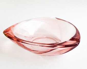 Pink glass ashtray | Etsy