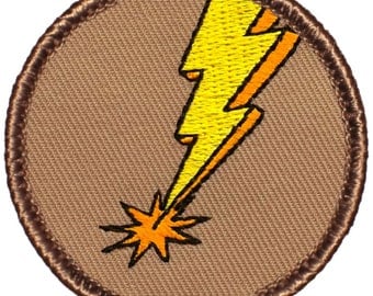 Lightning bolt patch | Etsy