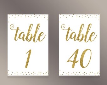 Table numbers 1 40 | Etsy