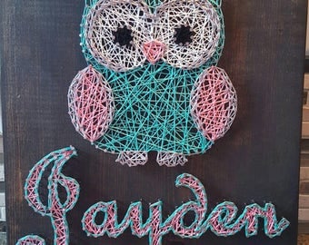 Owl string art | Etsy