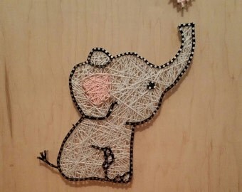 Elephant string art | Etsy