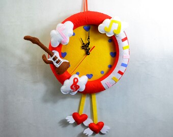 Felt clock | Etsy
