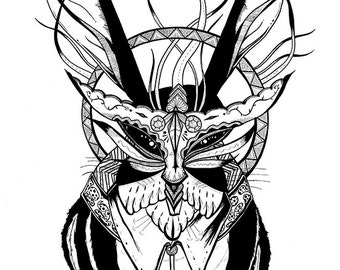 White rabbit mask | Etsy