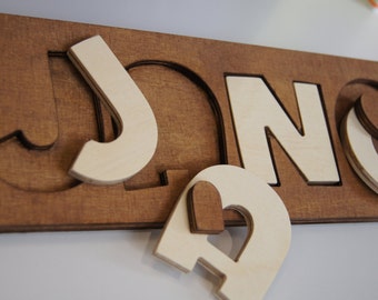 Wooden name puzzle | Etsy