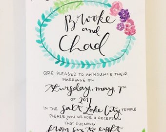 Lds wedding invite | Etsy