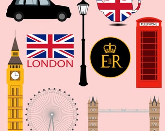 Unique london clipart related items | Etsy