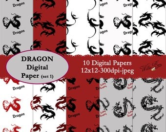 Dragon pattern | Etsy