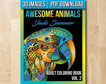 Animal coloring book | Etsy