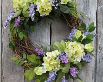 Spring lilac wreath | Etsy