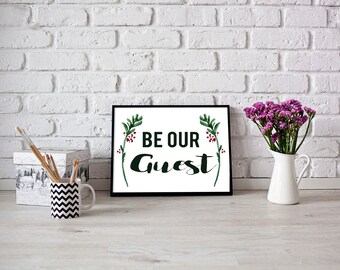 Be our guest print | Etsy