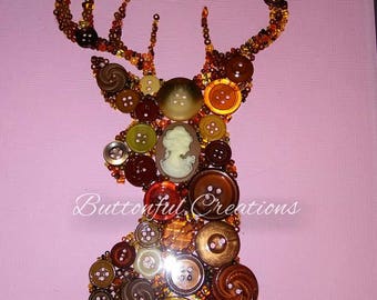 Handmade button art | Etsy