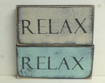 Relax sign | Etsy