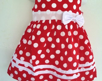 Red minnie mouse dress | Etsy