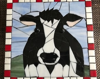 Stained glass cow | Etsy