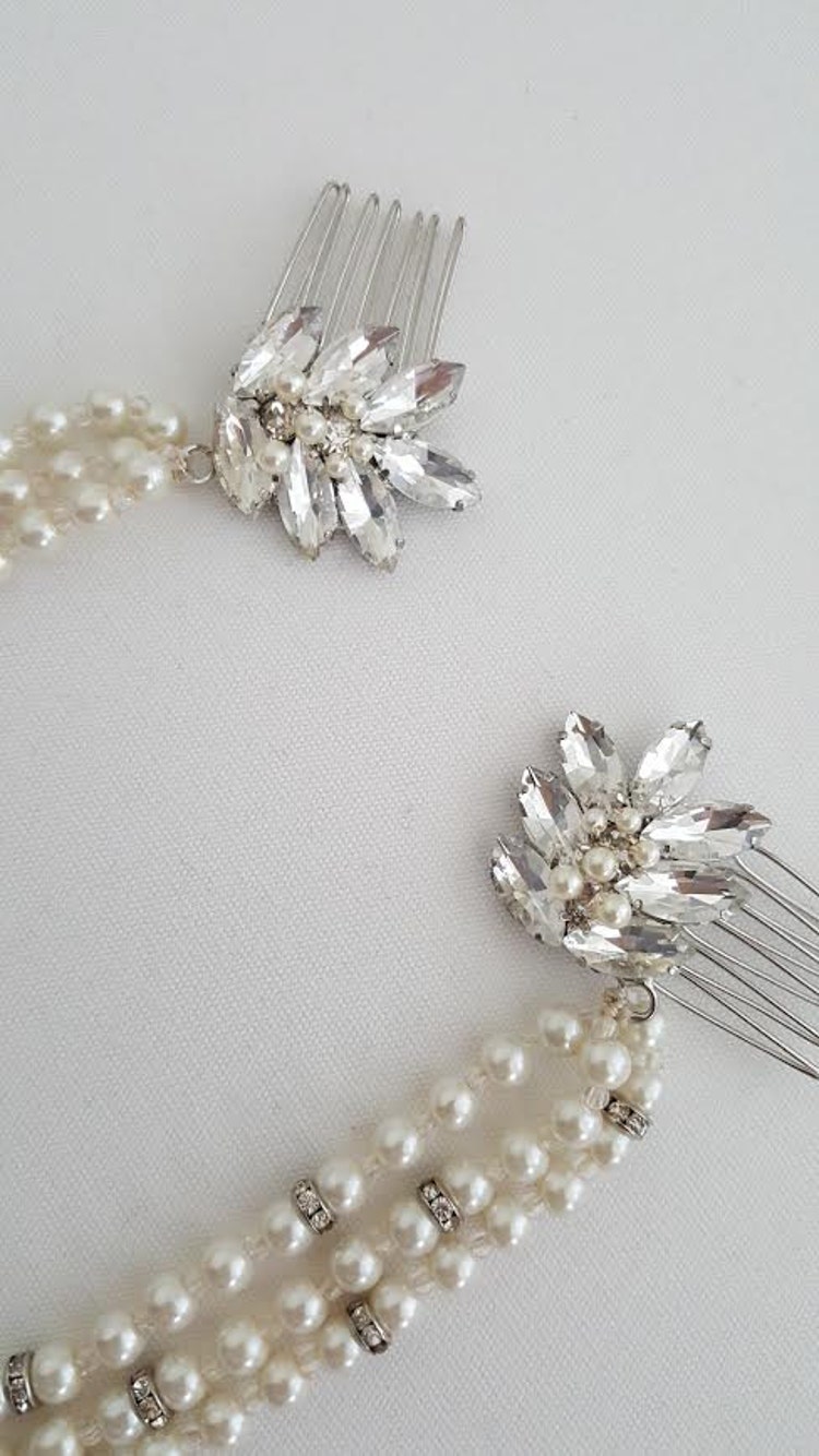 Bridal Hair Accessory Pearl Hair Accessory By Powderbluebijoux