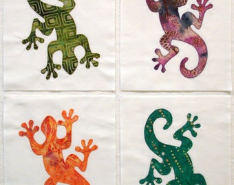 Gecko applique | Etsy