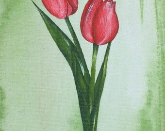 Tulip painting | Etsy