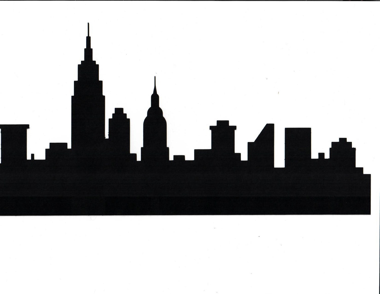 NYC Skyline silhouette paper die cut outs 6