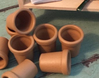 Mini clay pots | Etsy