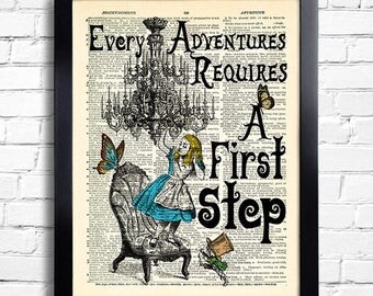 Have I Gone Mad Quotes Alice in Wonderland Art Print Vintage