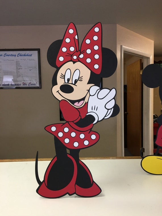 Red Minnie Mouse Photo Prop Decoration Stand Up standee
