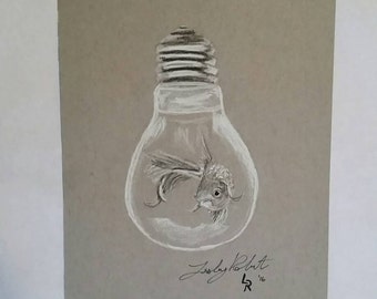 Light bulb drawing | Etsy